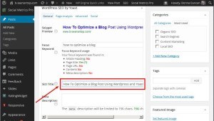 How To Optimize a Blog Post Using Wordpress and Yoast
