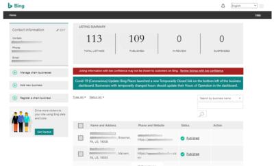 How to Remove a Business Listing From Your Bing Places Dashboard